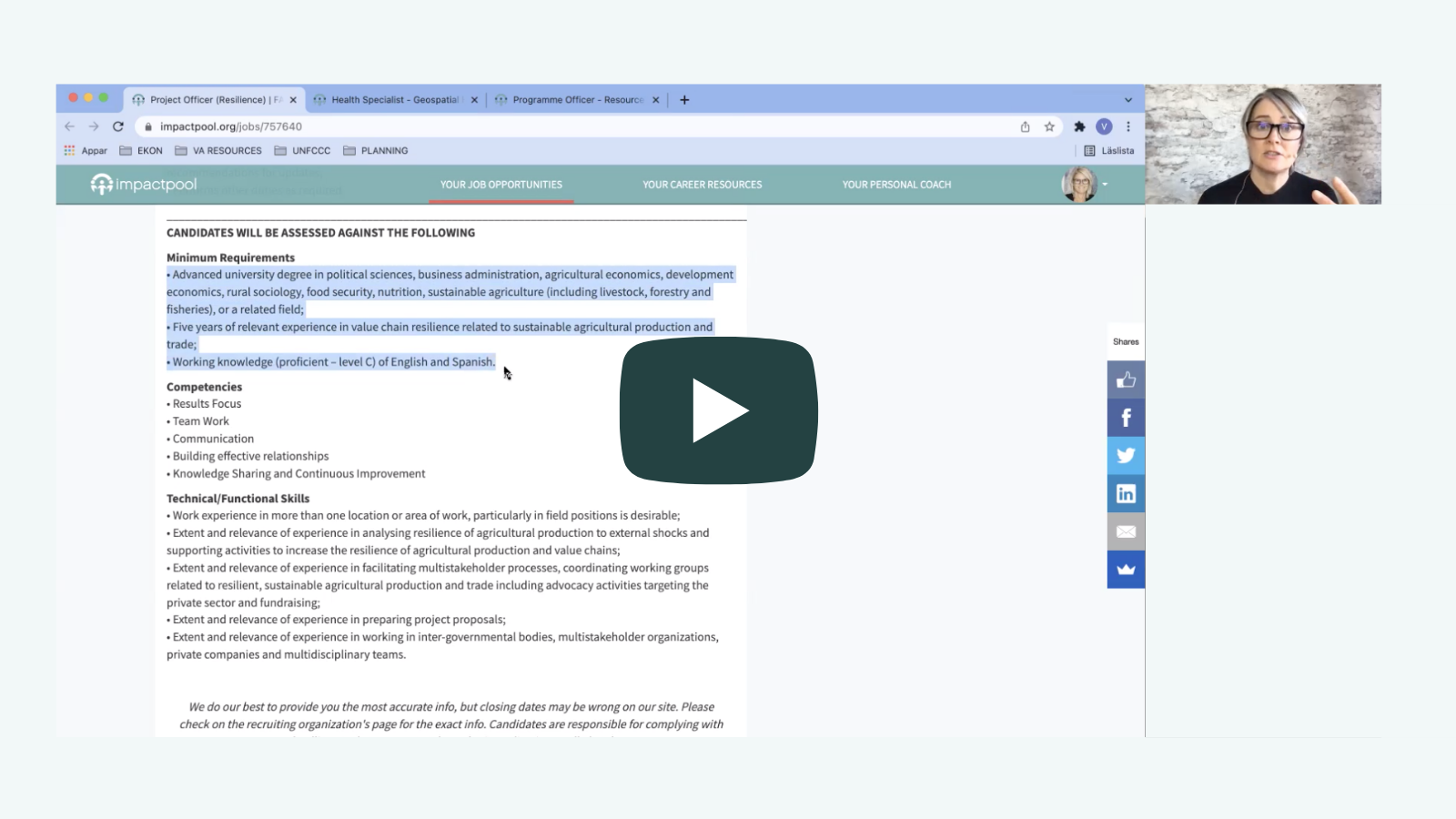 How to read a Job Description: Screenshare