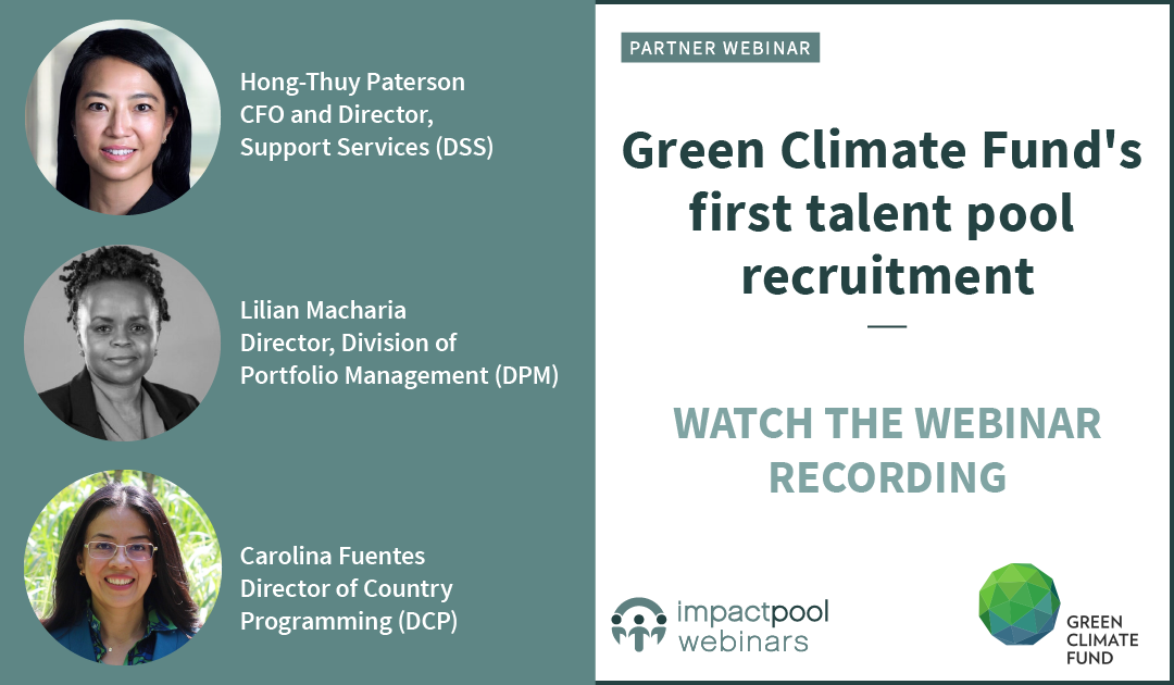 Watch the webinar: The Green Climate Fund (GCF), the world’s largest ...