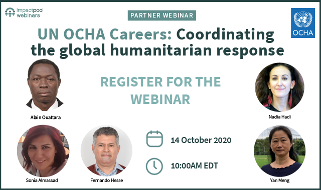 Webinar: UN OCHA Careers: Coordinating the global humanitarian response