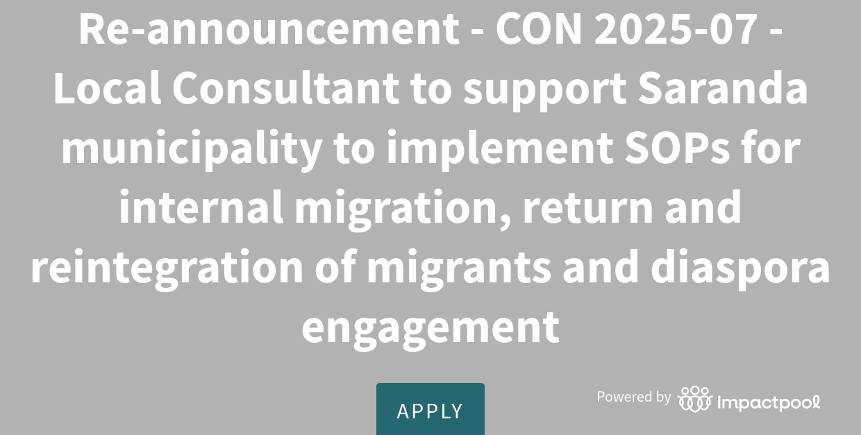 Career Site for IOM - International Organization for Migration - IOM ...